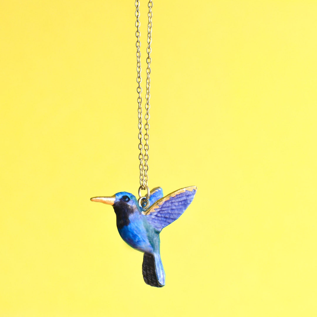 Hummingbird Necklace | Handcrafted Porcelain Jewelry | Camp Hollow ...