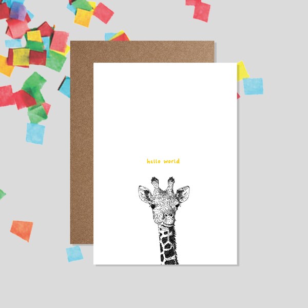 Giraffe Card - Etsy UK