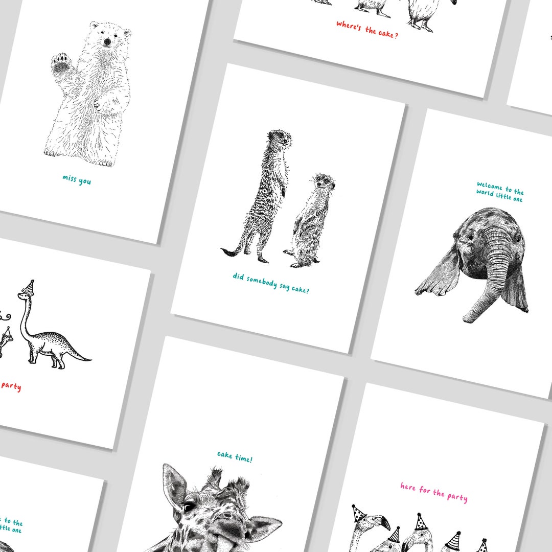 PACK OF 10 Greeting Cards / Birthday Cards, Multipack Cards, Card ...