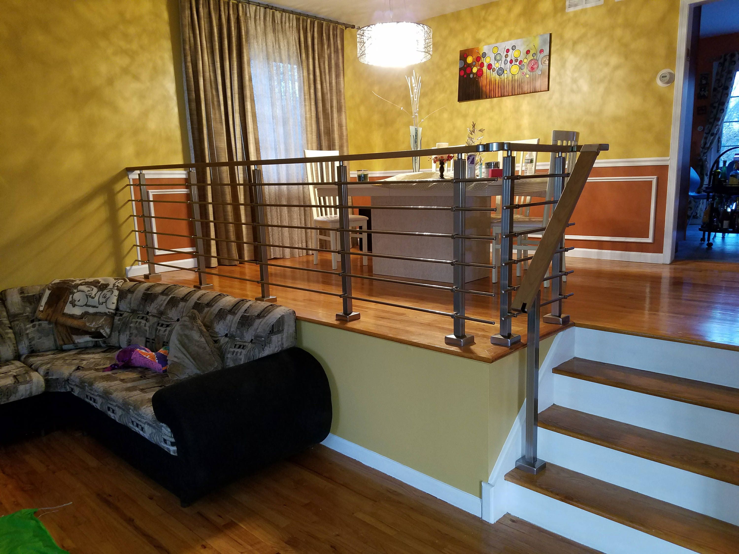 Modern Square Stairs Balcony Hand Rail Staircase Railing Kit ...