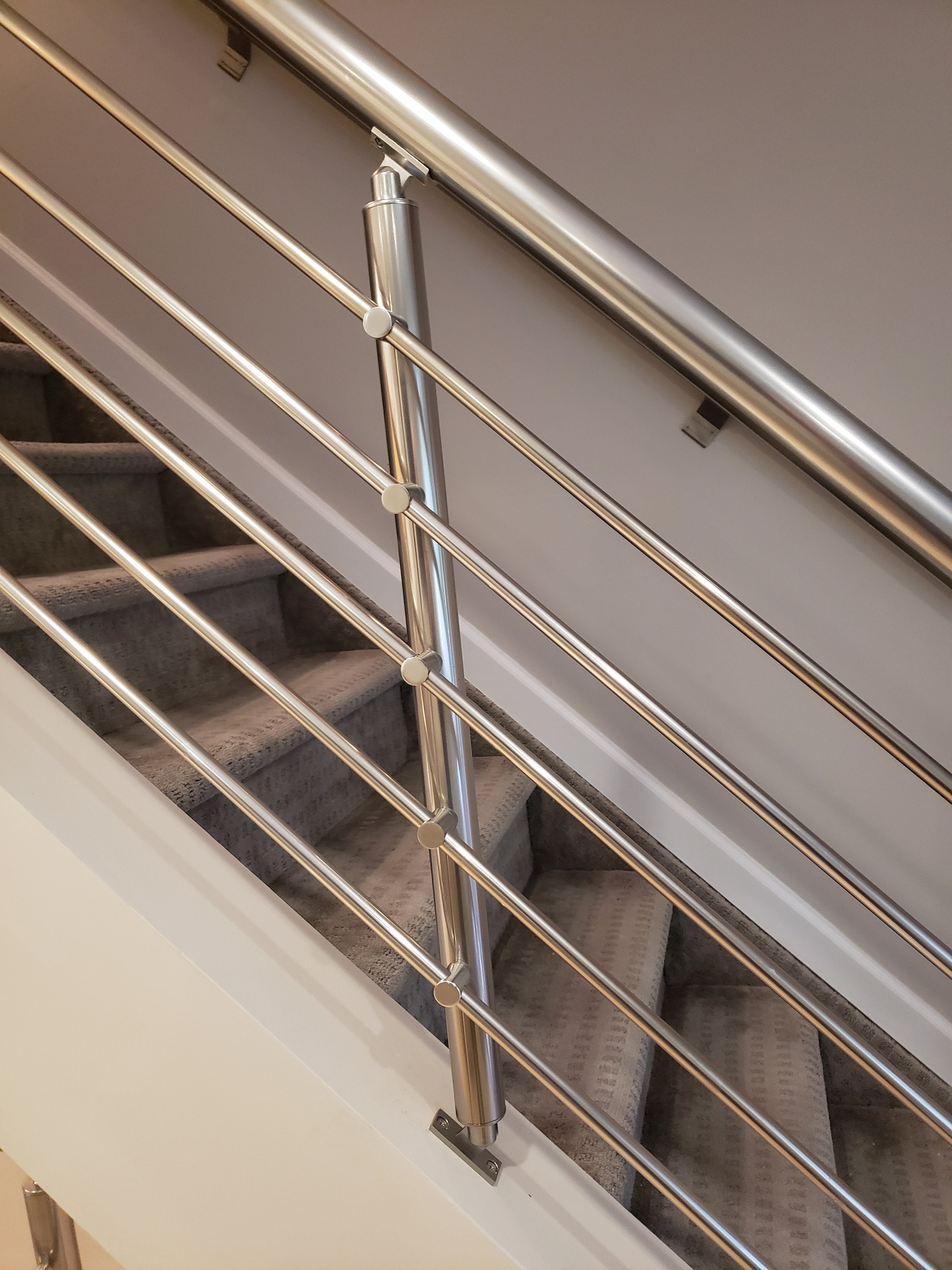 Modern Stairs Balcony Hand Rail Staircase Railing Kit - Aluminium Knee ...