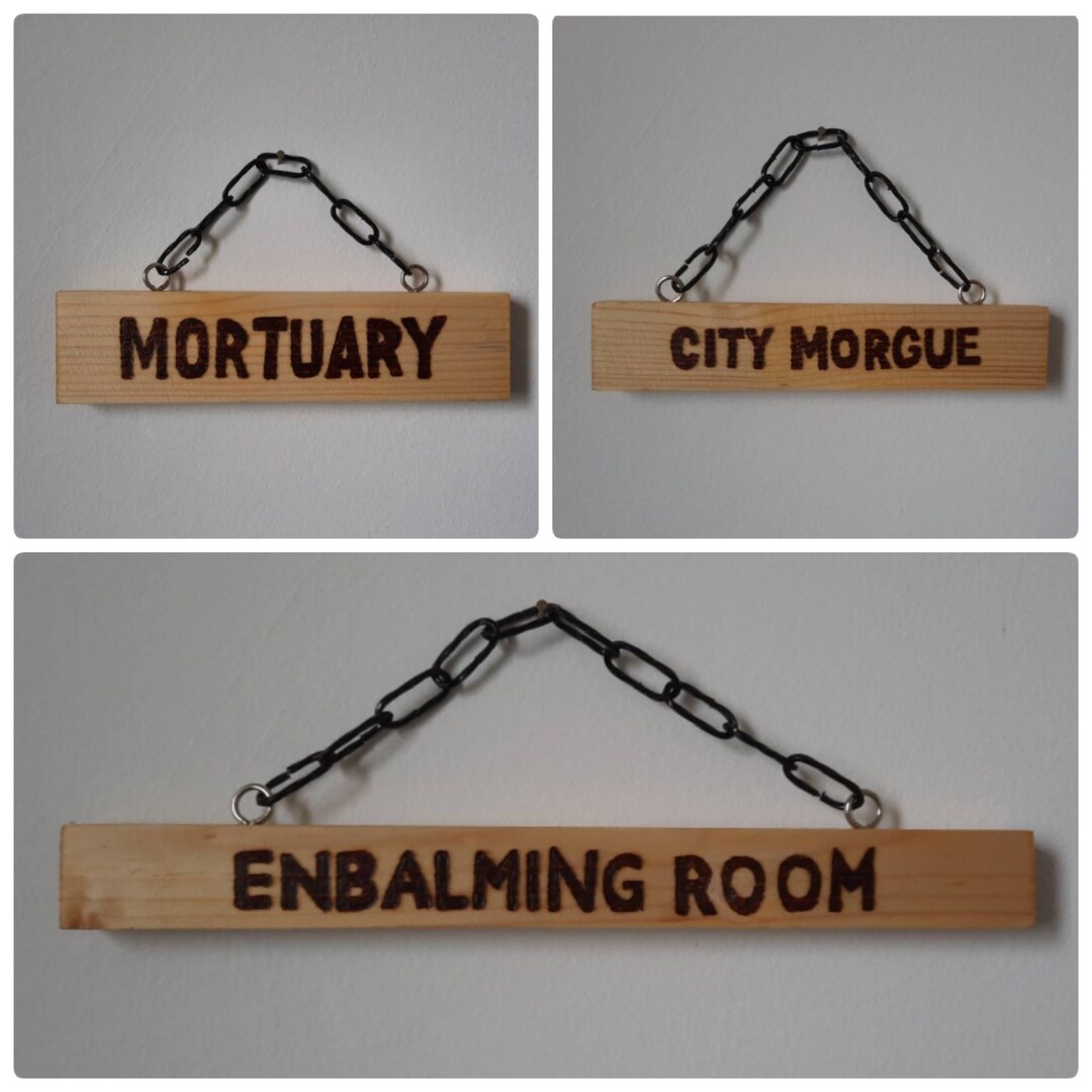 Mortuary Morgue Embalming Autopsy Room Wooden Sign Dark - Etsy Canada