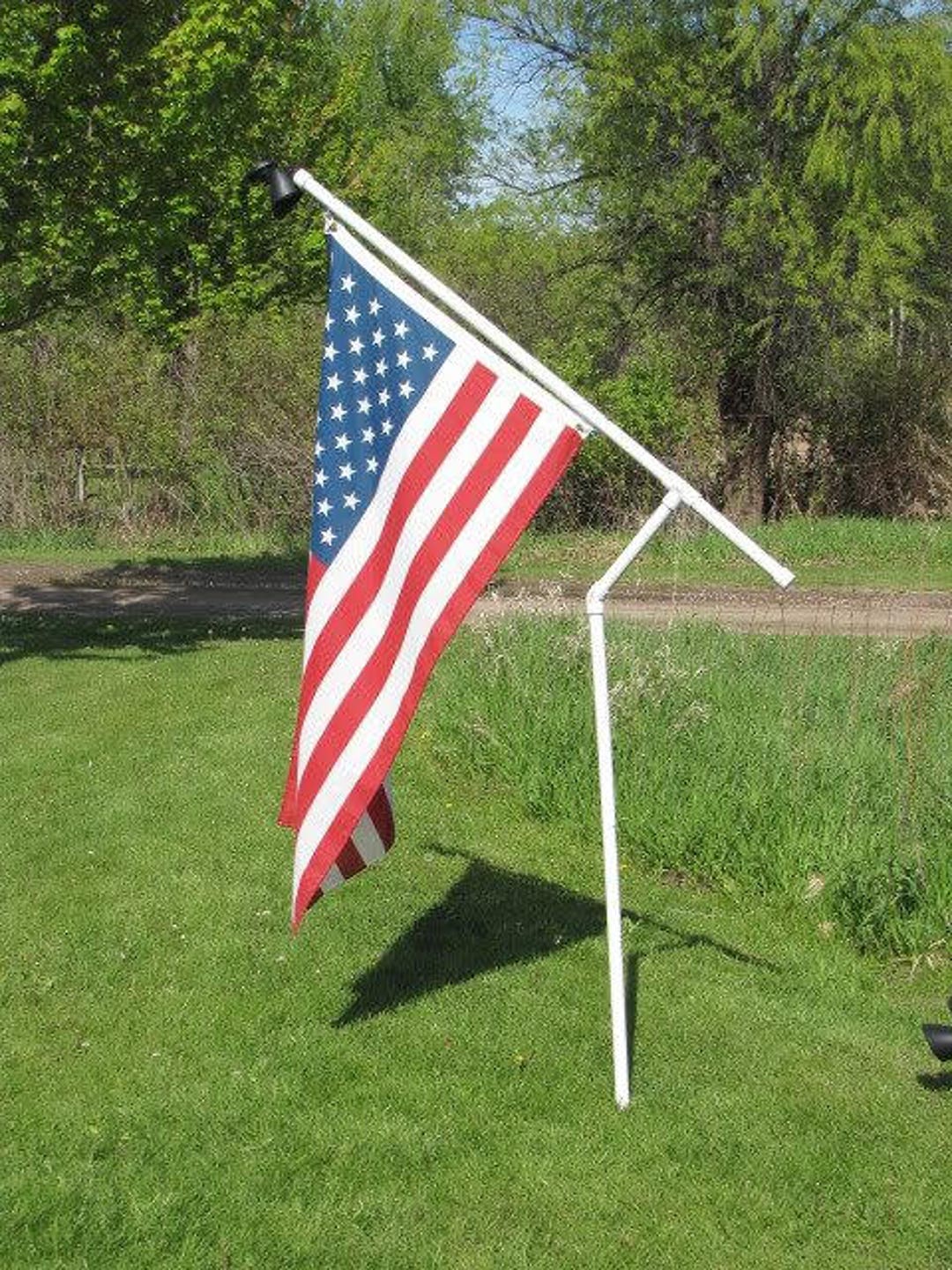 Rotating PVC Flag Pole Lawn or Campground - Etsy