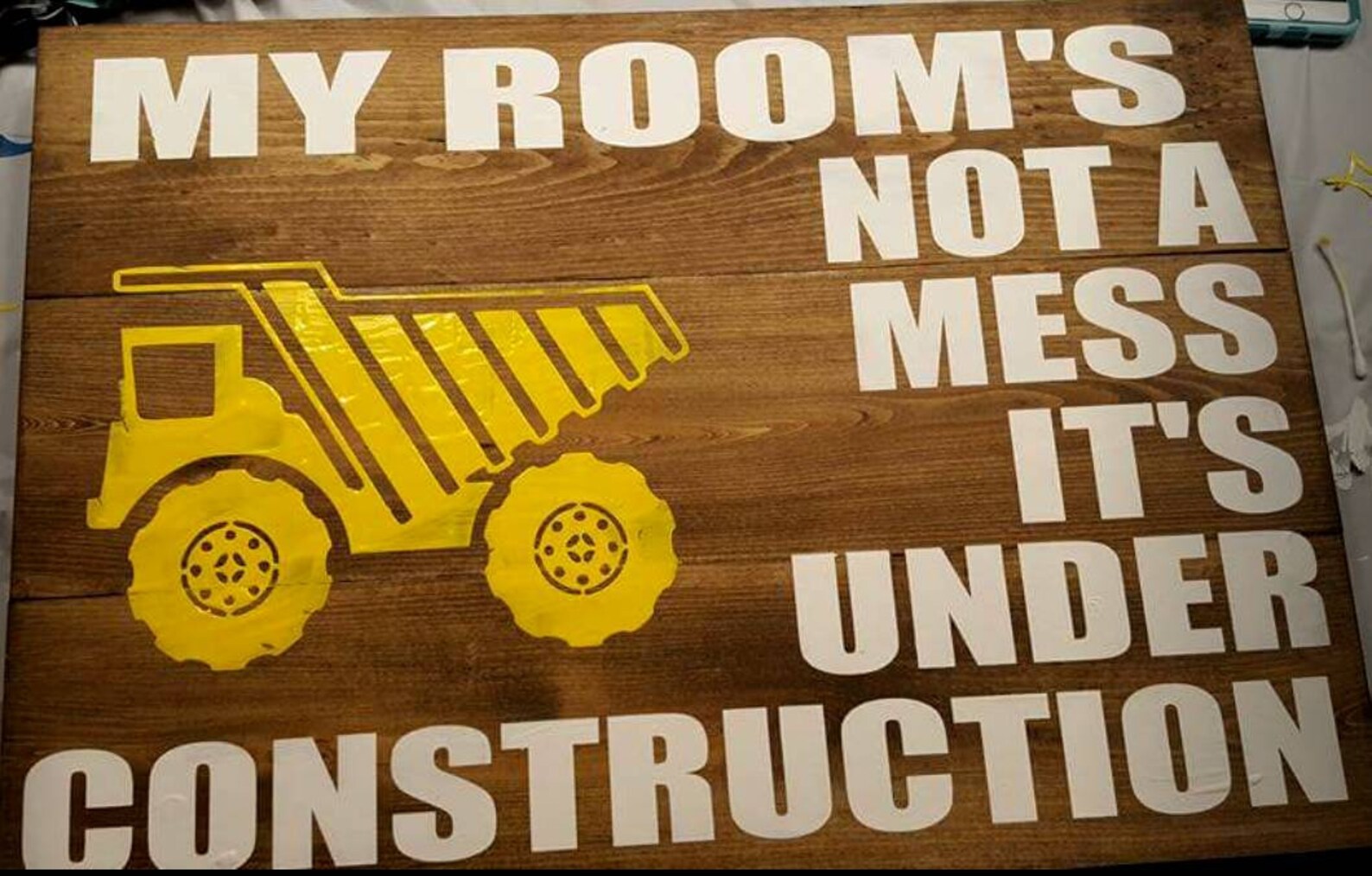 Rustic My Room's Not a Mess It's Under Construction - Etsy