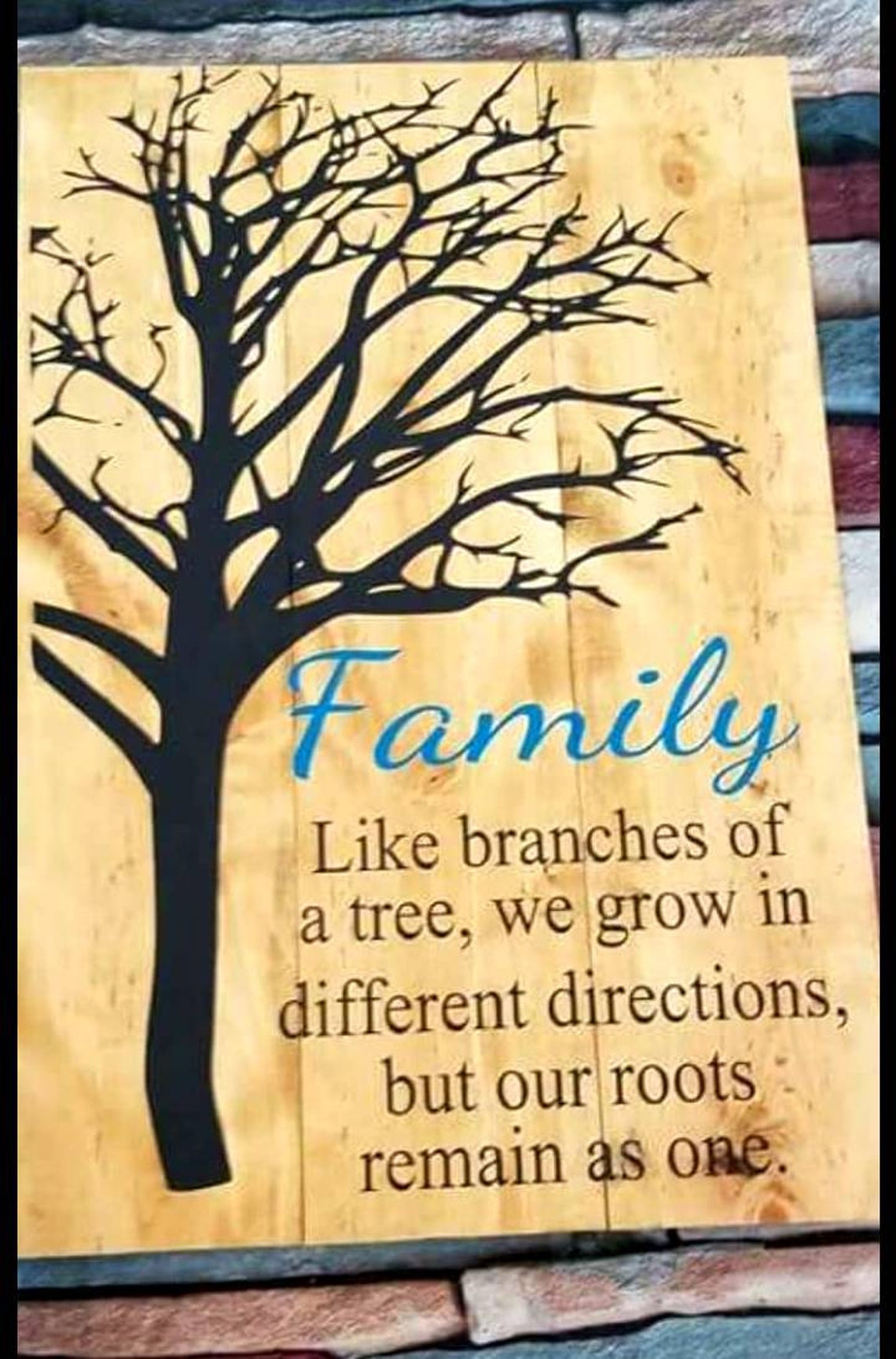 Rustic our Family is Like Branches of a Tree We All Grow - Etsy