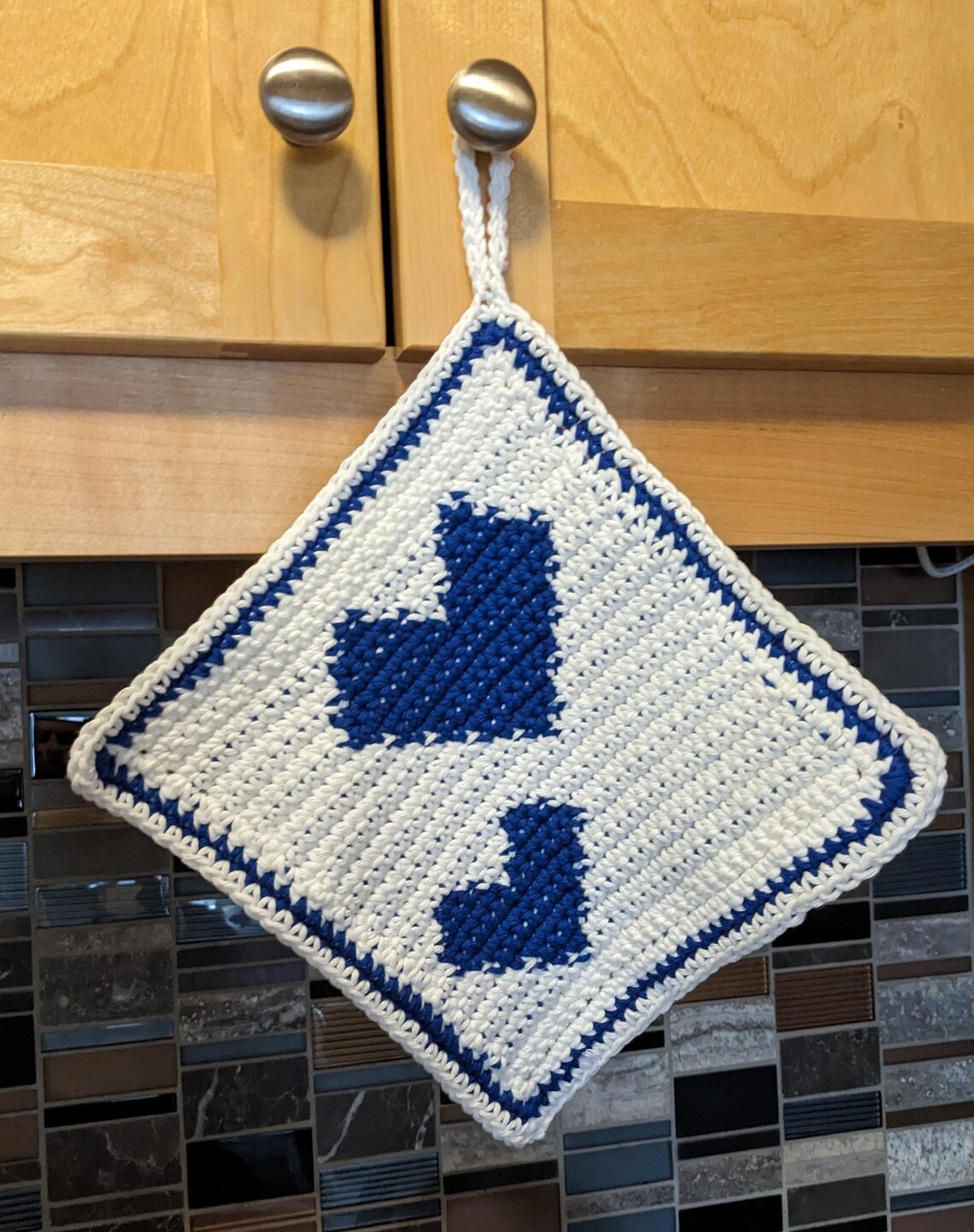 Two Hearts Placemat Tapestry Crochet Digital Pattern - Two Heart ...