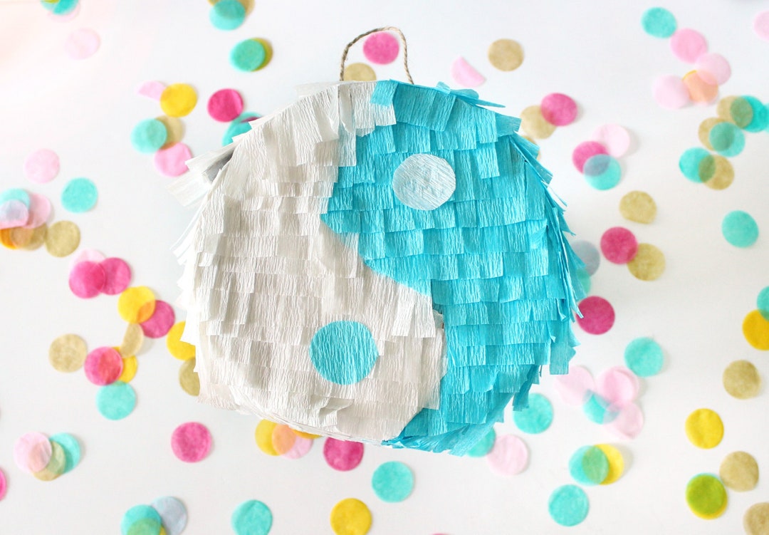 Yin Yang Mini Piñata Blue Yinyang Party Favor Cute Handmade Gift - Etsy