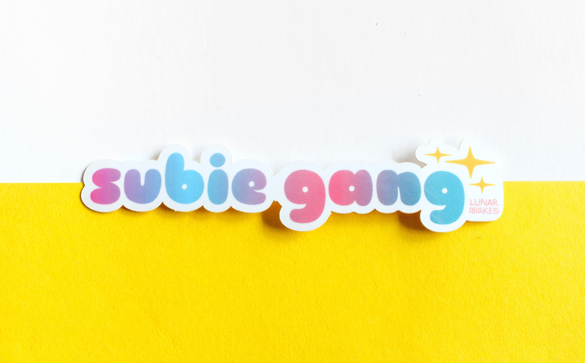 Subie Gang Sticker Subaru Logo Kawaii Sparkle Vinyl - Etsy