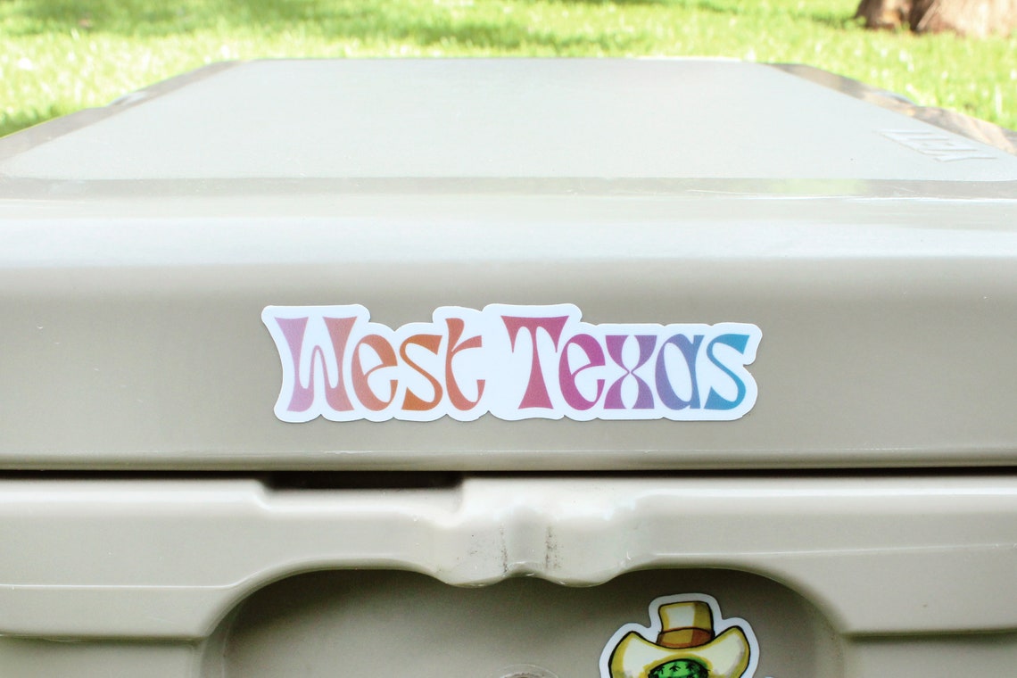West Texas Vinyl Sticker | Marfa Big Bend Desert Vibes | Gradient ...