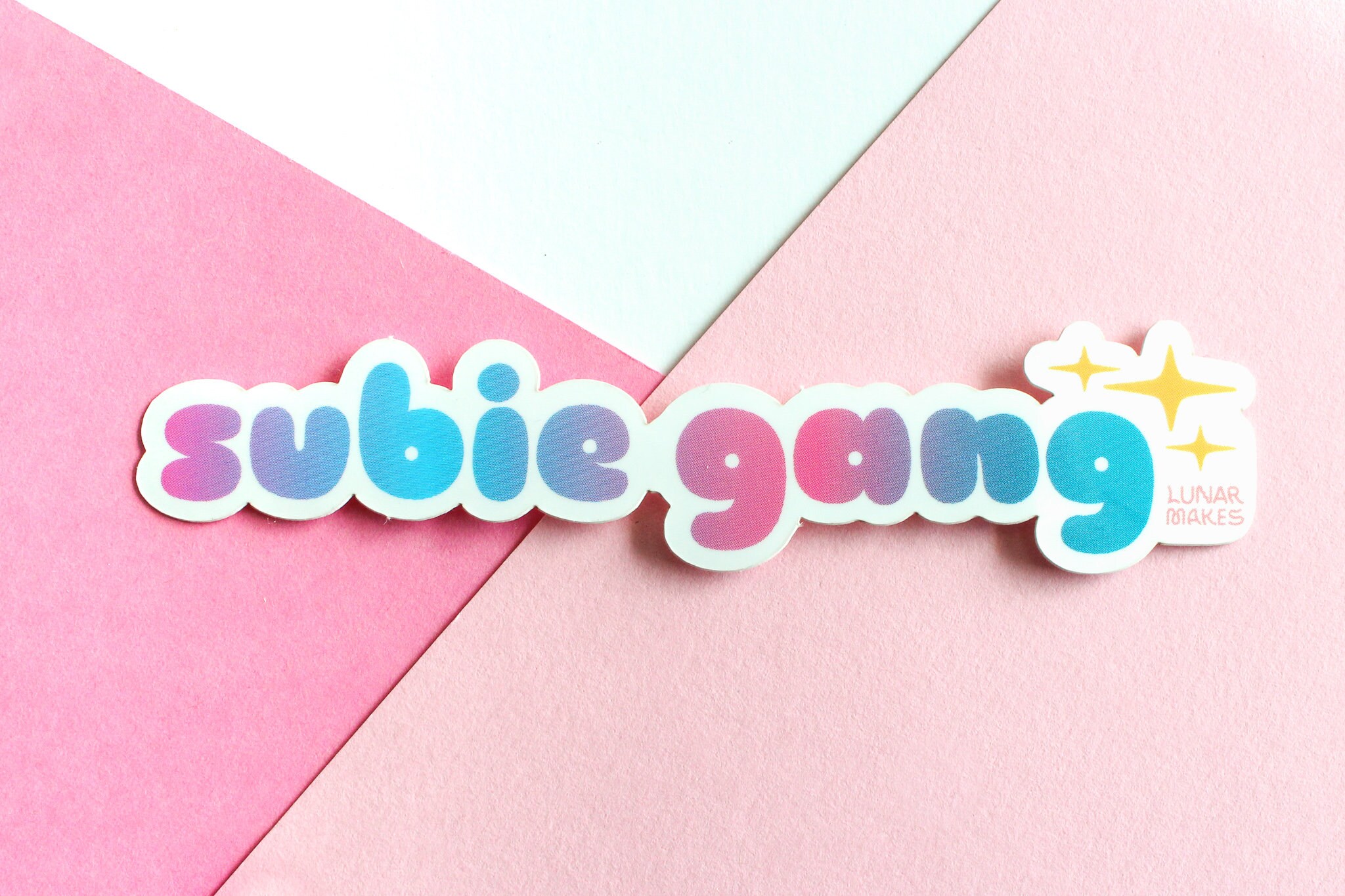 Subie Gang Sticker Subaru Logo Kawaii Sparkle Vinyl - Etsy