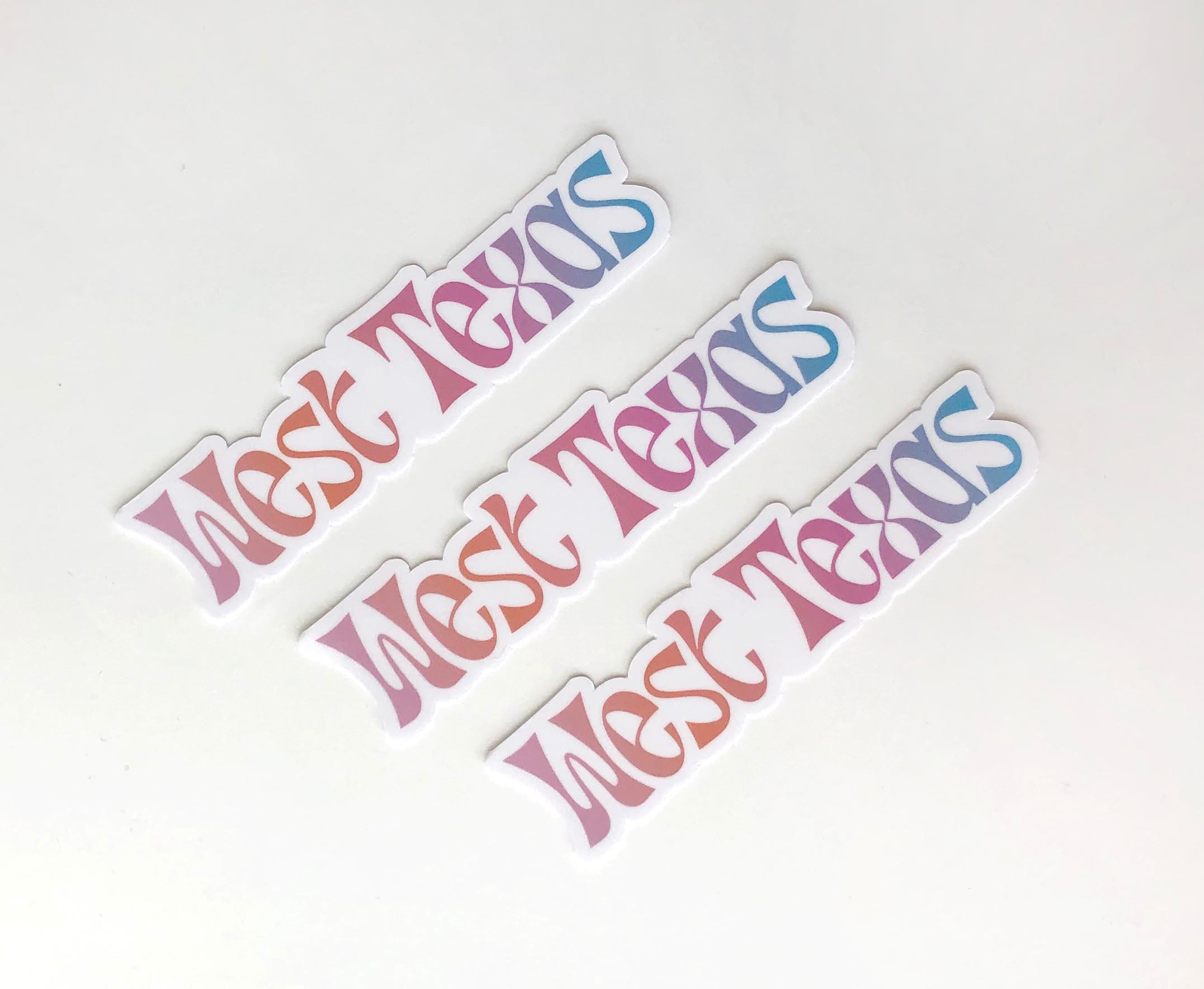 West Texas Vinyl Sticker | Marfa Big Bend Desert Vibes | Gradient ...