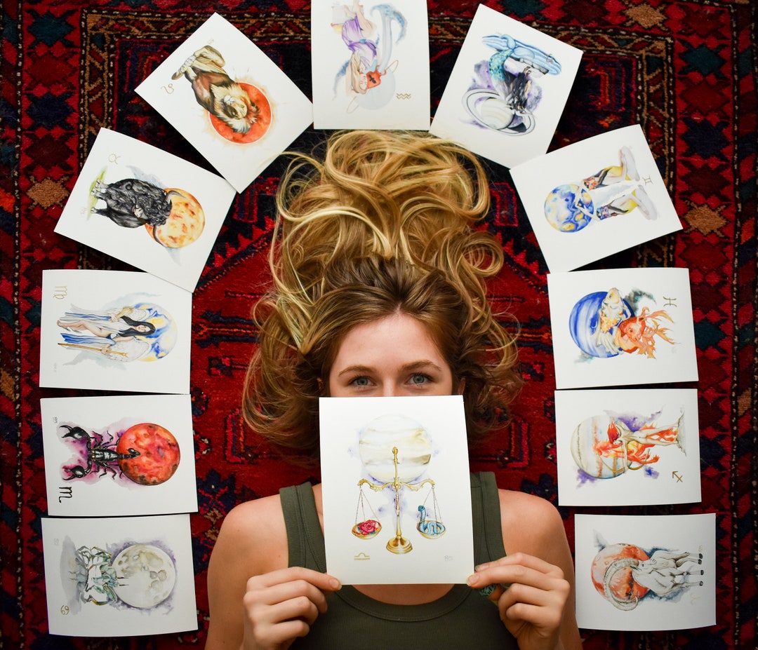 Zodiac Astrology Sign Fine Art Prints Aries, Taurus, Gemini, Cancer ...