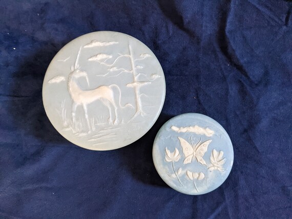 Unicorn Incolay Trinket Box - Gem