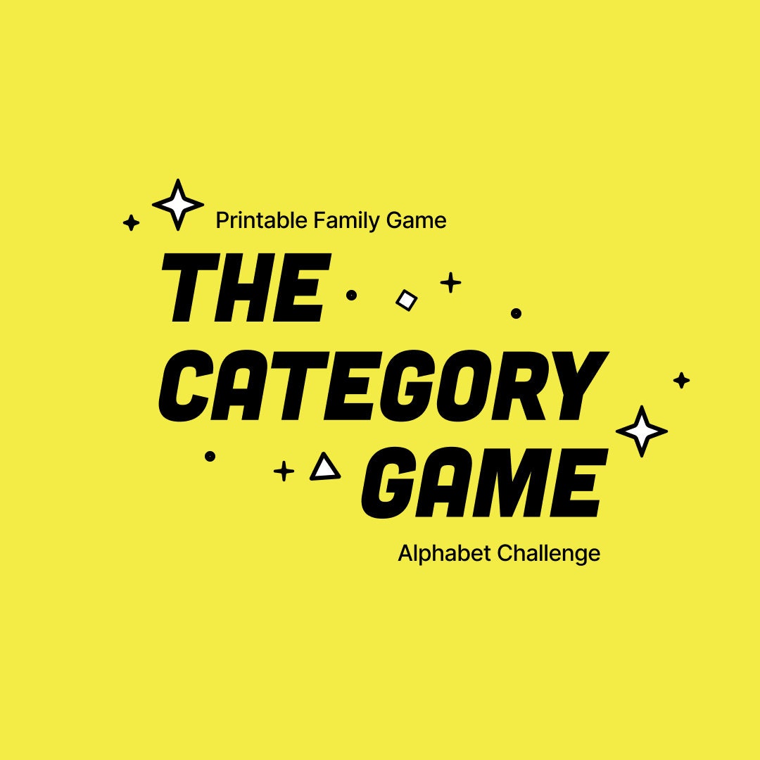 Printable Family Game: Alphabet Challenge - Etsy