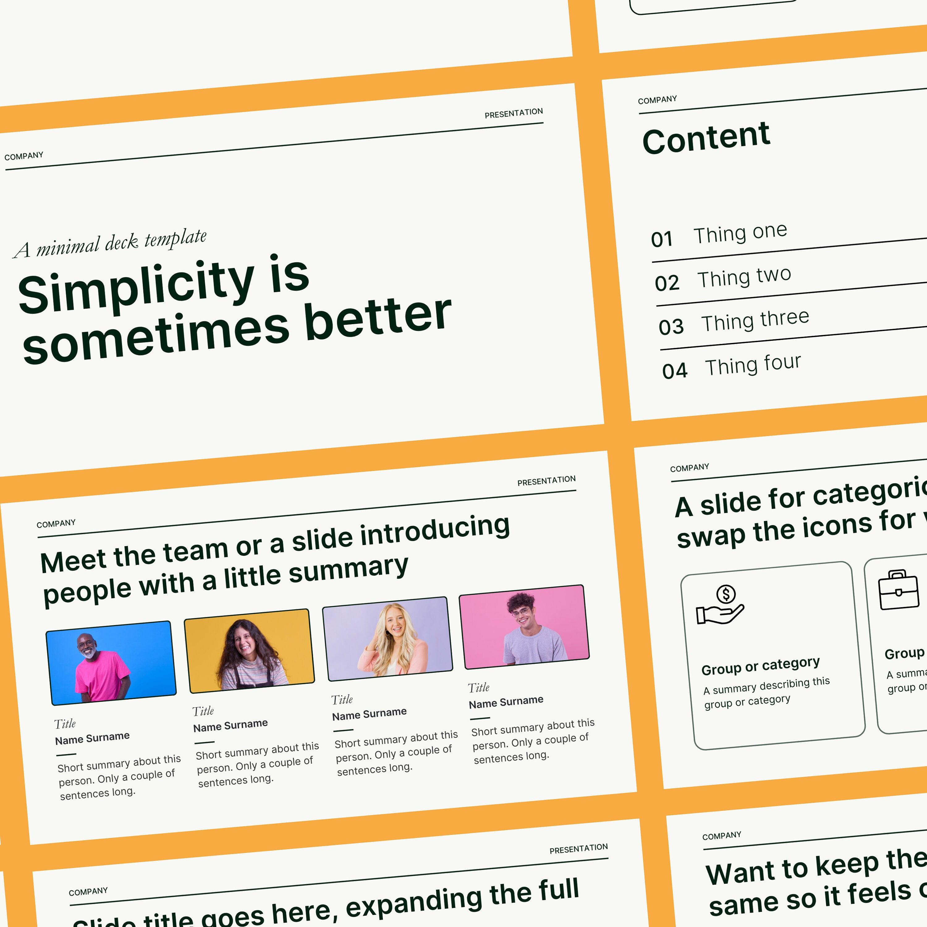 Simple Presentation Template (canva) - Etsy