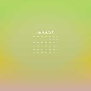 Stylish Gradient Desktop Calendar Wallpapers | June 2024 - May 2025 ...
