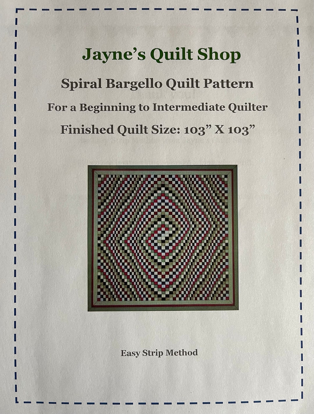 Paper Copy Spiral Bargello Quilt Pattern - Etsy