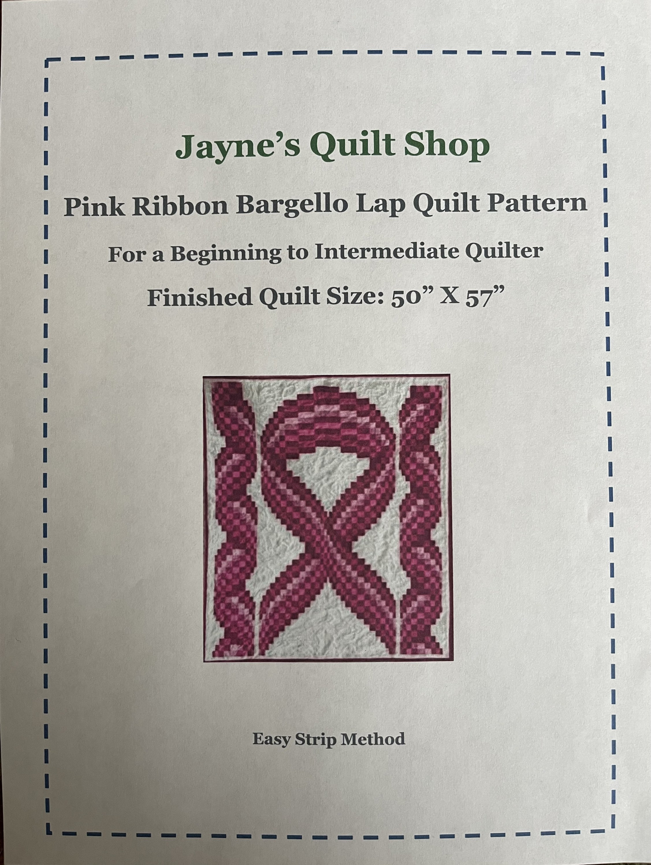 Digital Bargello Pink Ribbon Lap Quilt Pattern - Etsy