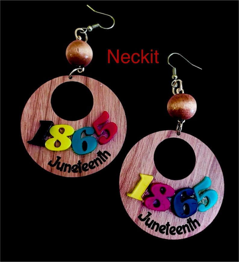 Juneteenth 1865 Wooden Earrings - Etsy