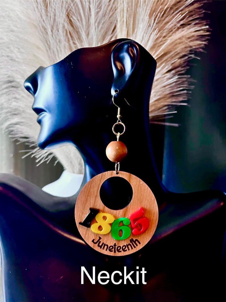 Juneteenth 1865 Wooden Earrings - Etsy