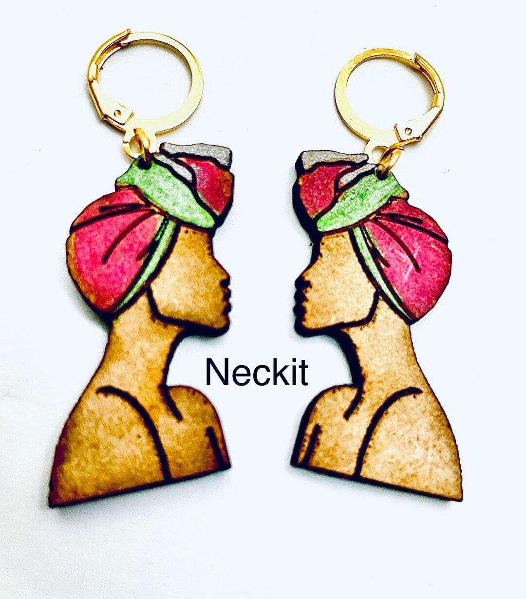 Regal Lady Engraved Afrocentric Dangles - Etsy
