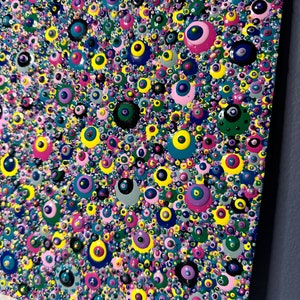 Handmade Blob Painting on Art Board: Original Dot Art, Maximalist ...