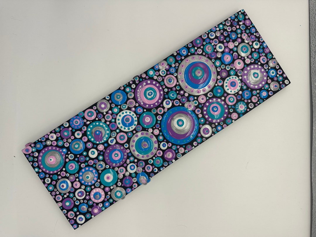 Mesmerizing 3D Blob Art on Wood Block - Acrylic Blob Painting to Hang ...