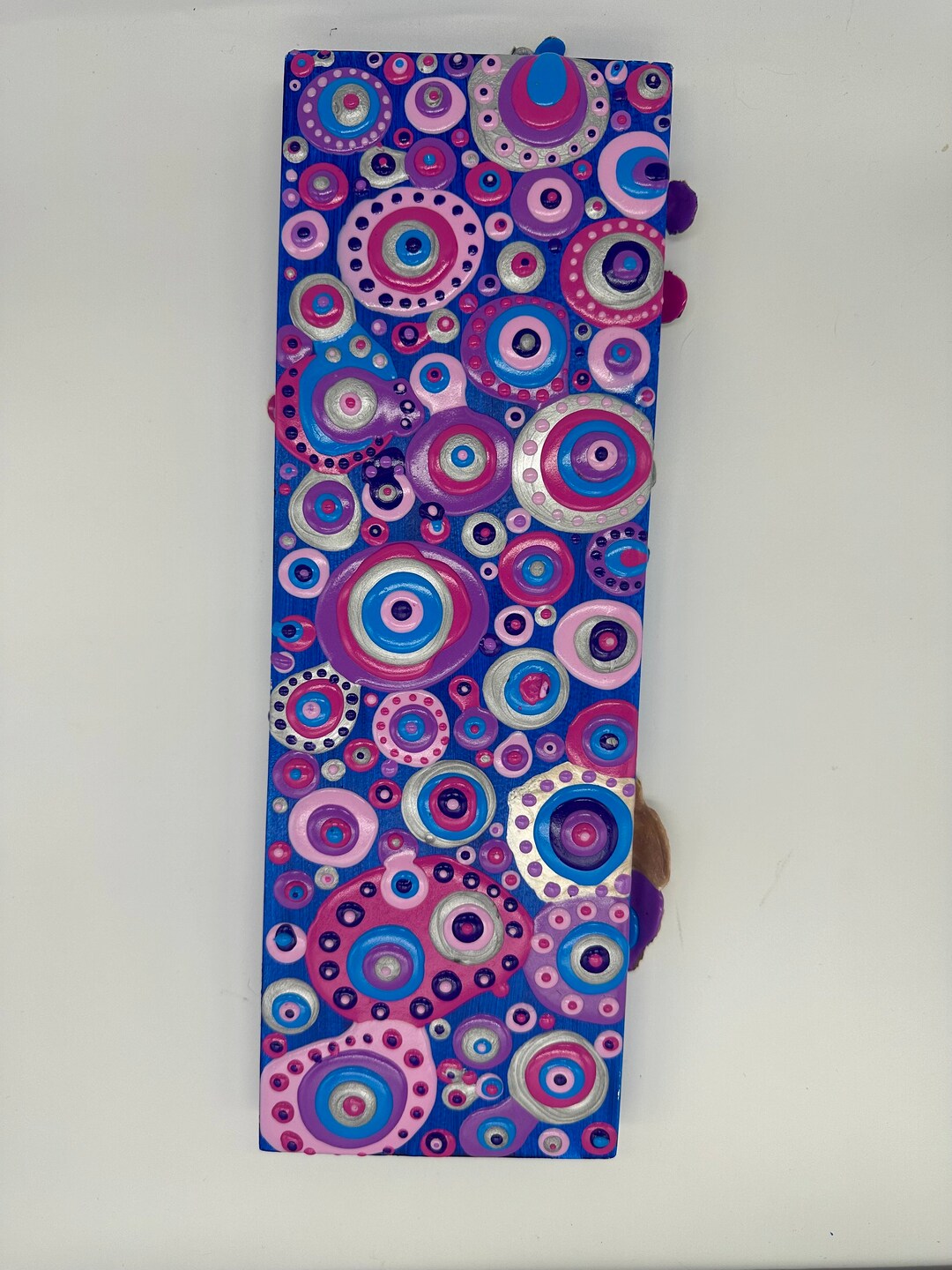 Colorful Blob Art on Wood, 3D Acrylic Blob Painting, Modern Geometric ...