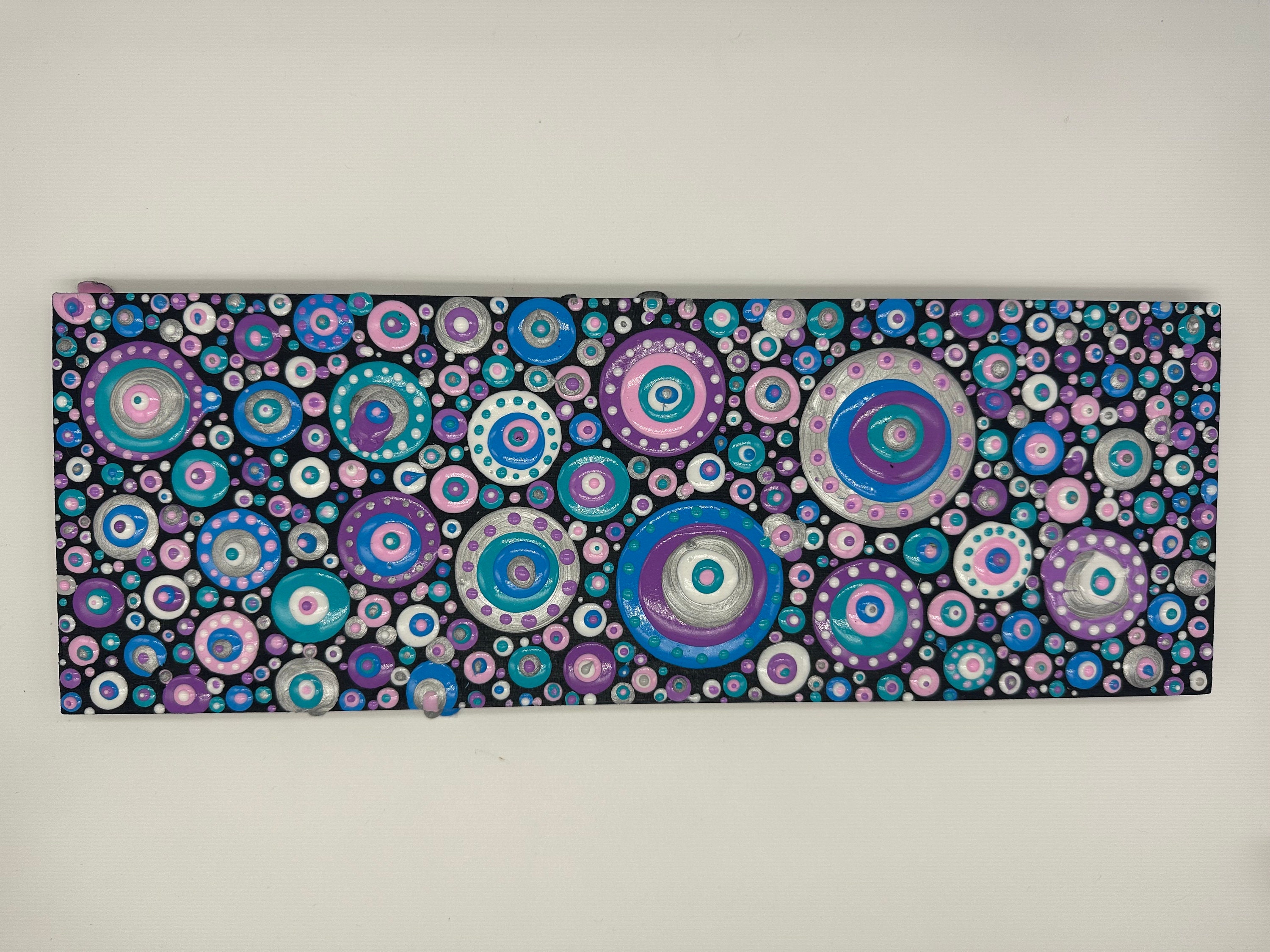 Mesmerizing 3D Blob Art on Wood Block - Acrylic Blob Painting to Hang ...