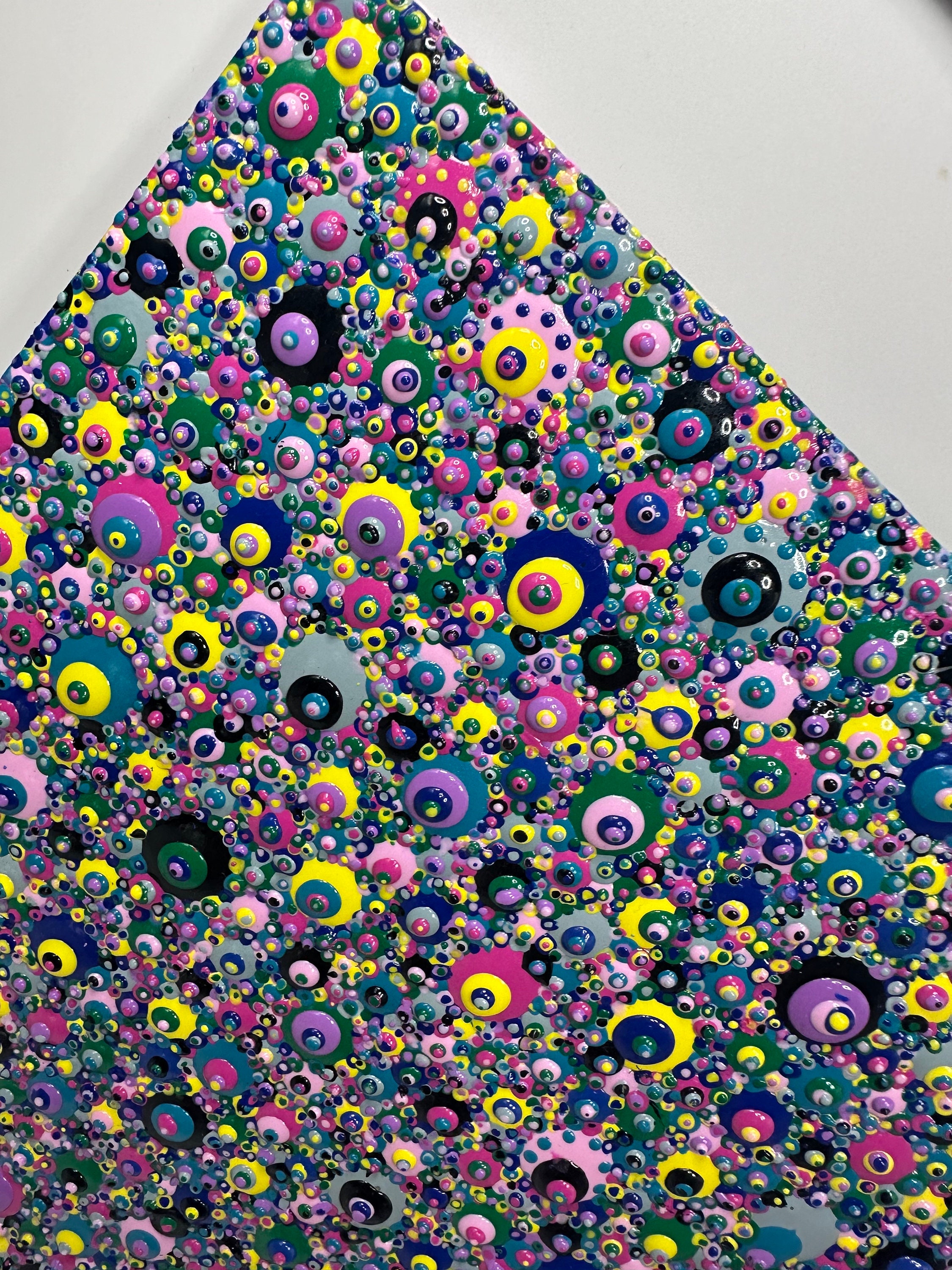 Handmade Blob Painting on Art Board: Original Dot Art, Maximalist ...