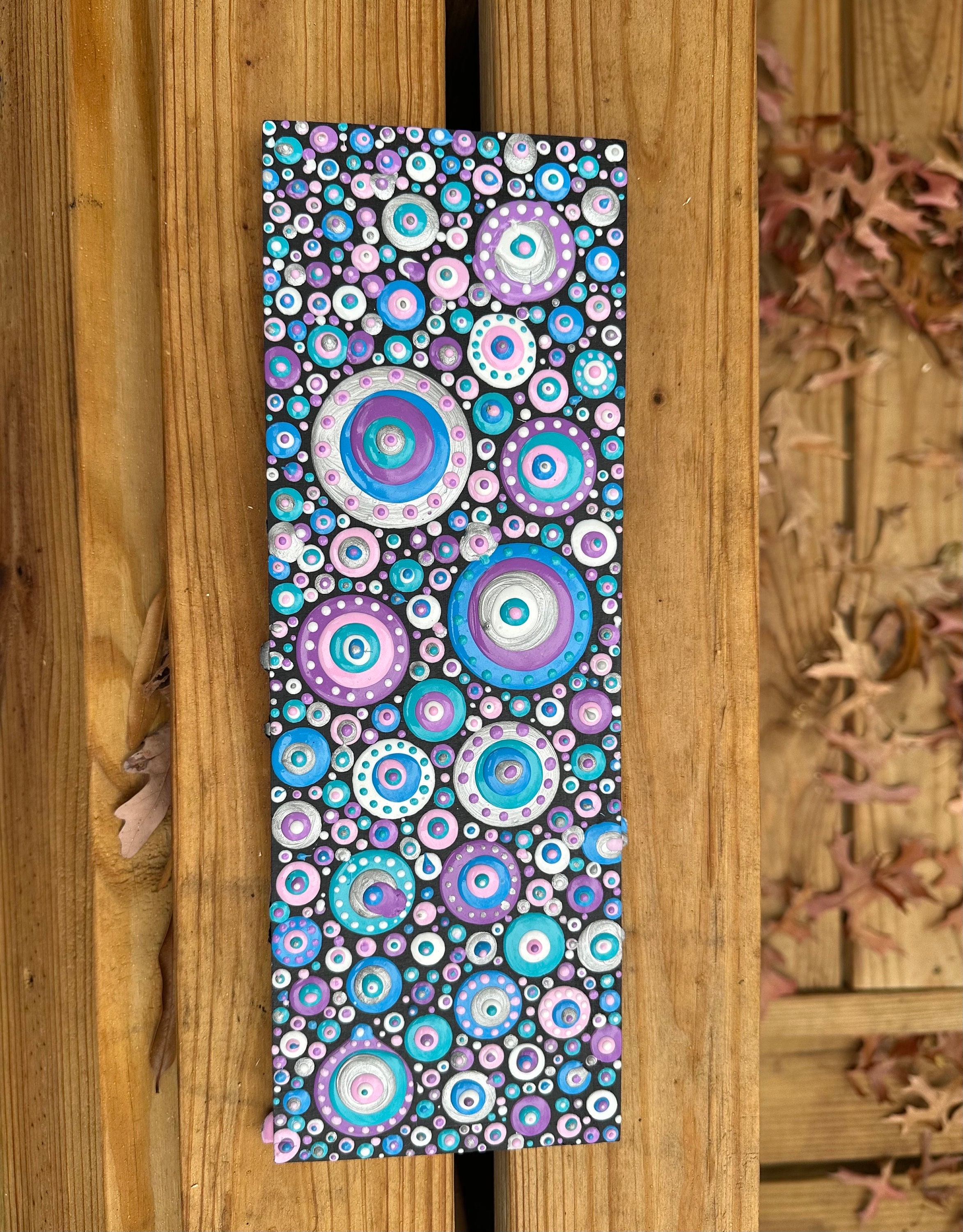 Mesmerizing 3D Blob Art on Wood Block - Acrylic Blob Painting to Hang ...