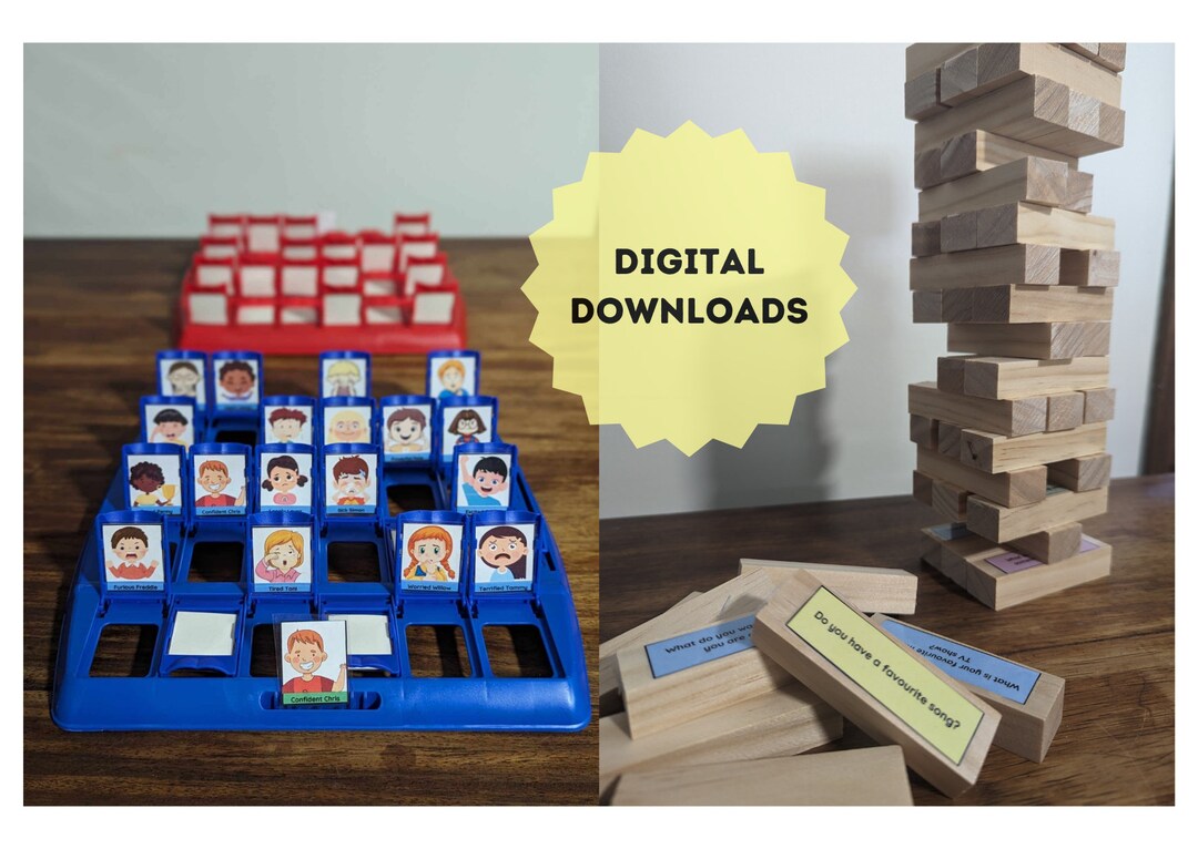 Therapeutic Game Bundle - Emotions Guess Who and Get to Know You ...