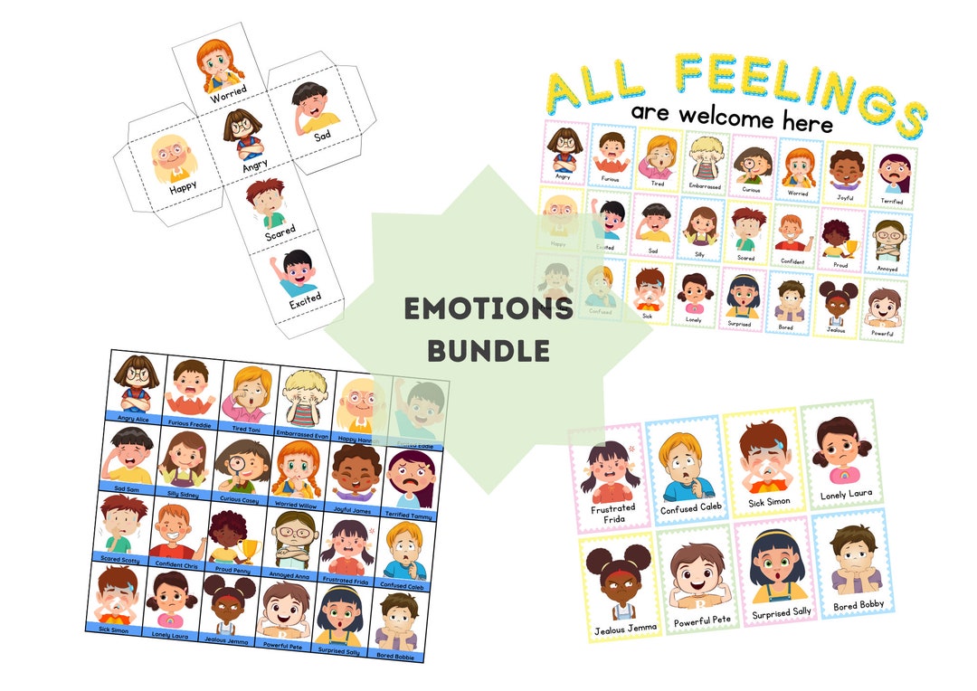 Feelings & Emotions Resource Bundle: Play Therapy Tools (digital ...