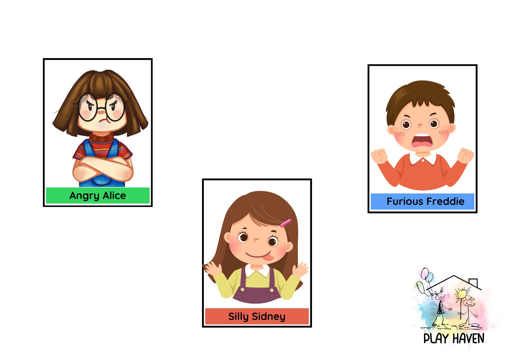 Emotions/feelings Guess Who Board Game - TWO Sizes - Digital Download ...