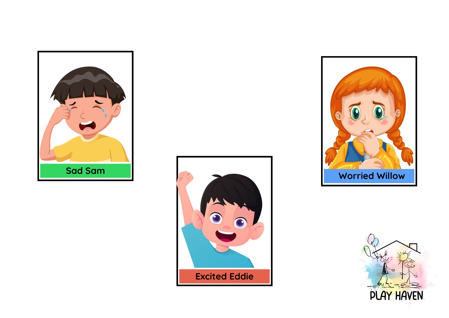 Emotions/feelings Guess Who Board Game - TWO Sizes - Digital Download ...