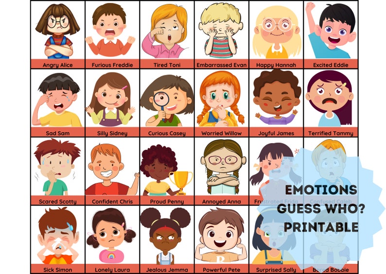 Emotions Guess Who Board Game – Build Emotional Awareness & Regulation ...