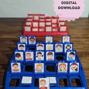 Emotions/feelings Guess Who Board Game - TWO Sizes - Digital Download ...