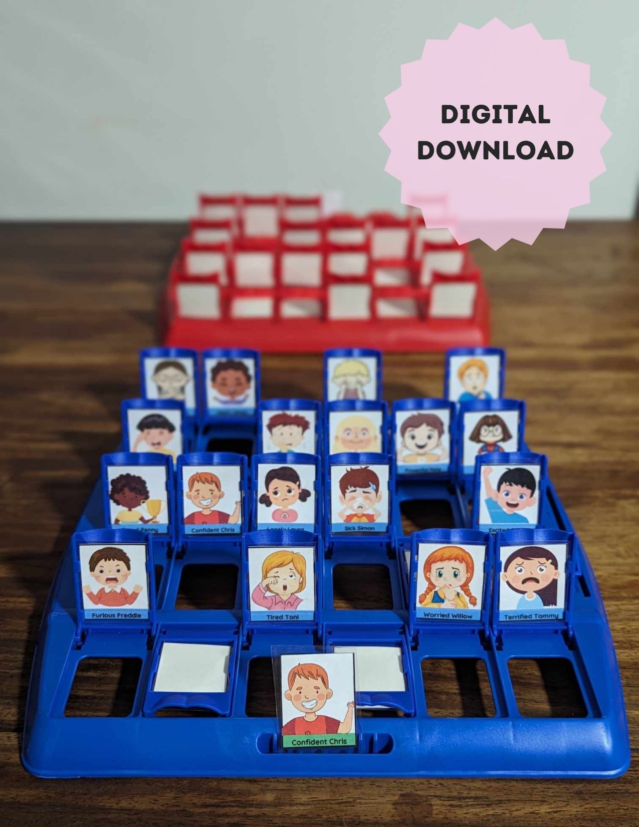 Emotions/feelings Guess Who Board Game - TWO Sizes - Digital Download ...