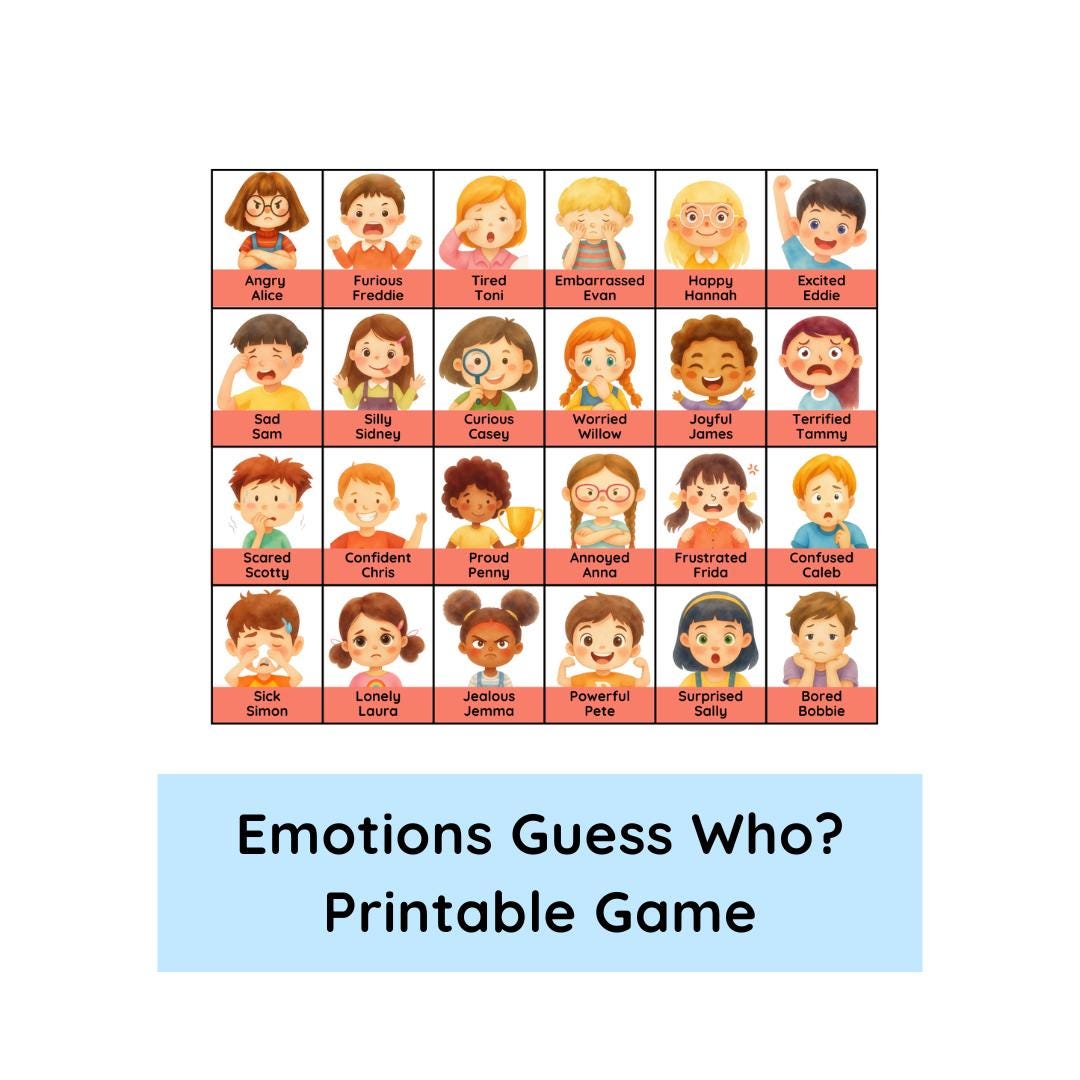 Emotions Guess Who Board Game – Build Emotional Awareness & Regulation ...