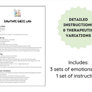 Emotions/feelings Guess Who Board Game - TWO Sizes - Digital Download ...