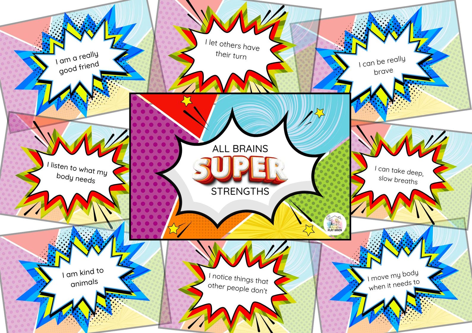 Neurodiversity Affirmation Cards: Superhero Strengths (PDF) - Etsy