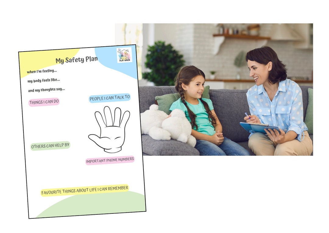 Children's Coping Skills & Safety Plan | Printable Therapy Worksheet ...