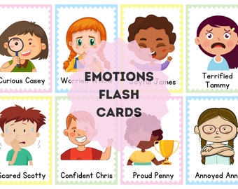 Emotions Flash Cards/pairs Game- Therapeutic Resource to Support ...