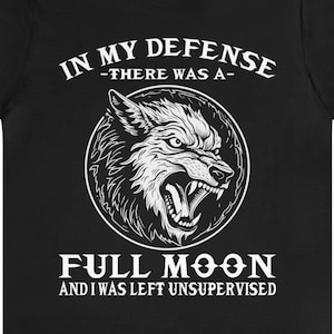 Funny Werewolf T-shirt: Full Moon Graphic Tee - Etsy
