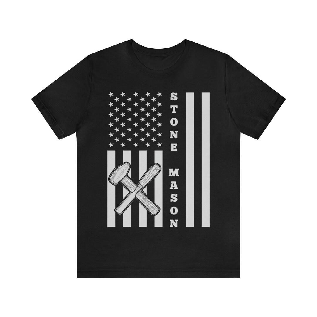 Stone Mason T-shirt: American Flag Stonemason Gift - Etsy