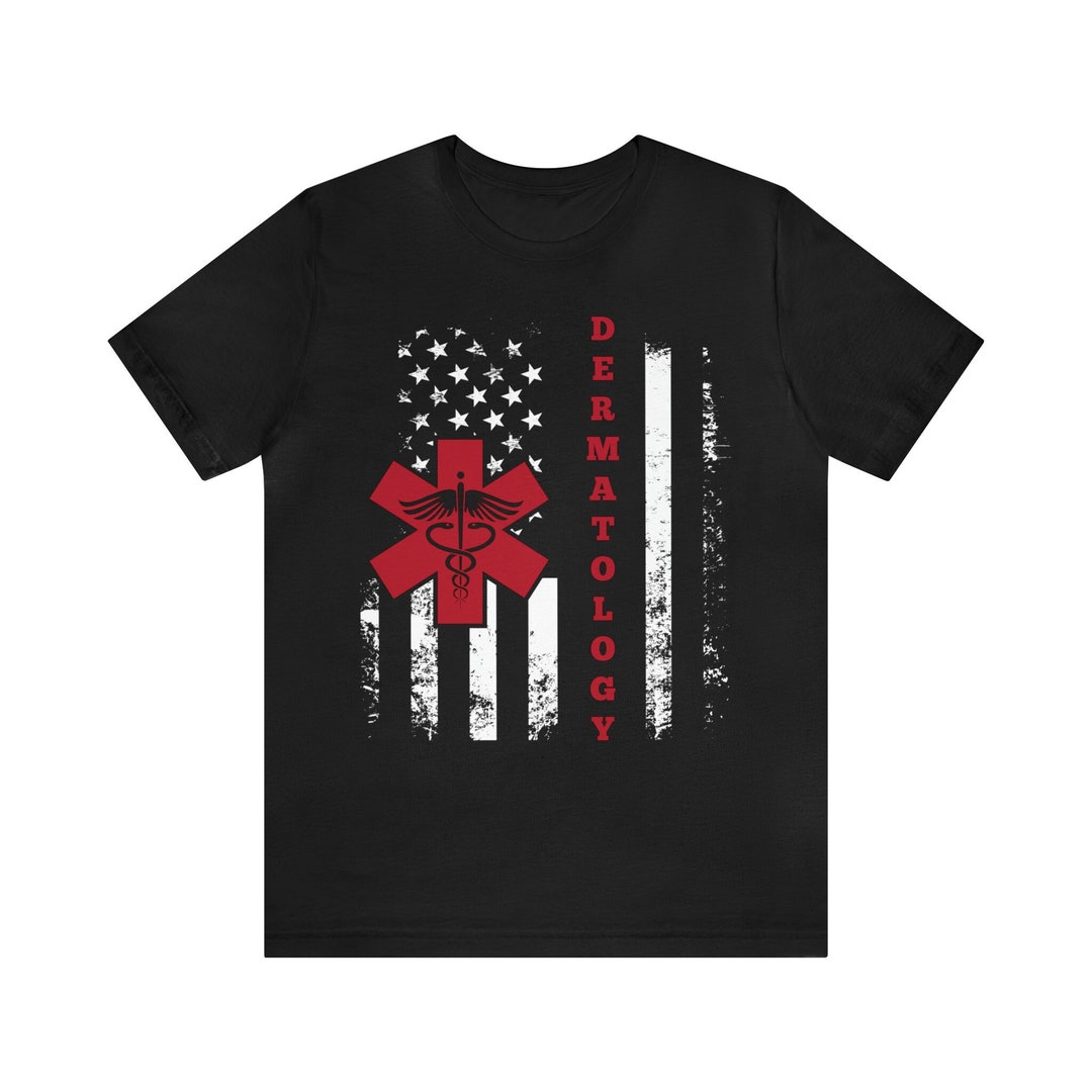 USA Flag Dermatology T-shirt: Skin Doctor Gift - Etsy