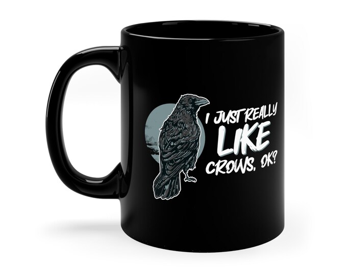 Funny Crow Mug, Crow Lover Gifts, in My Head I'm Thinking About Crows ...