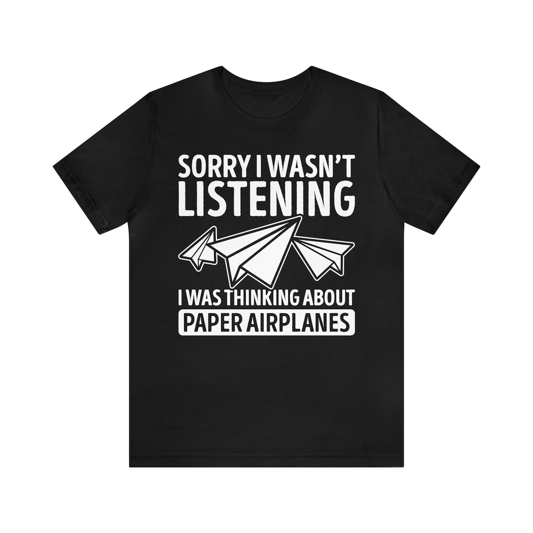 Funny Paper Airplane Shirt / Paper Plane Gift Idea for Him & Her ...