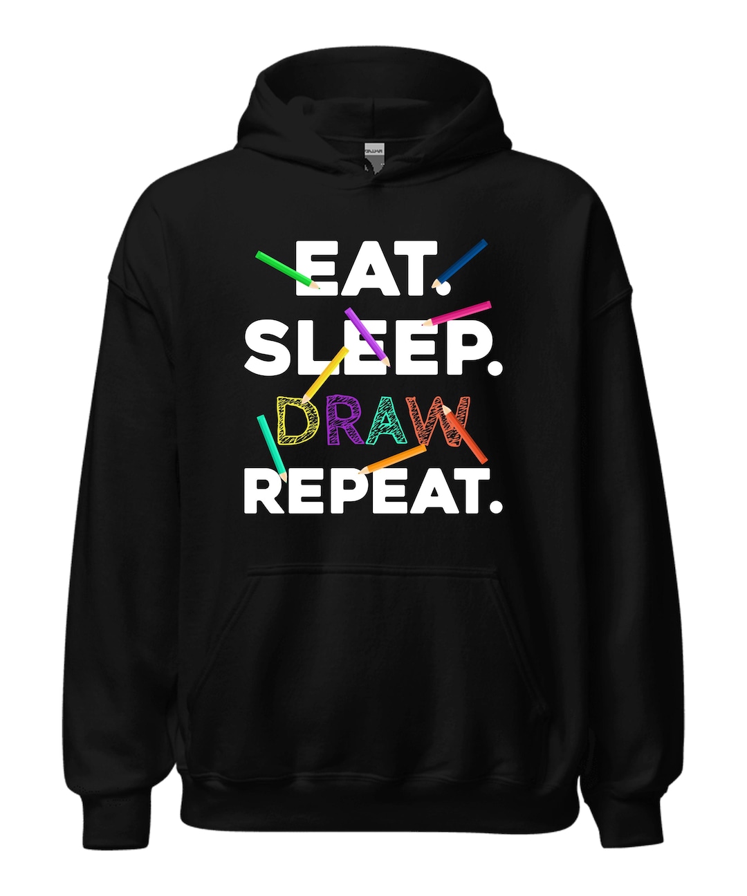 Eat Sleep Draw Repeat Hoodie - Artist Pullover - Drawing Gift - Etsy