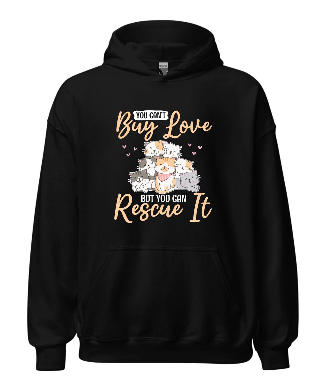 Cute Adopt Cat Hoodie / Rescue Cat Sweatshirt / Foster Cat Pullover ...